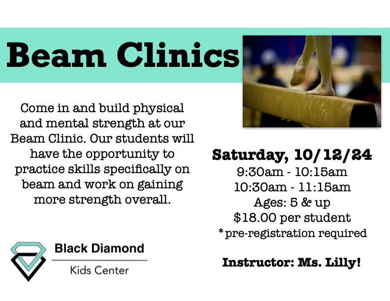 Beam clinic poster 2024 - Black Diamond Kids Center